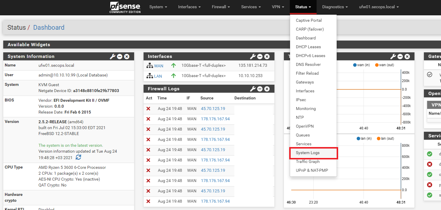 Pfsense Üzerindeki Log Kayıtlarını GrayLog Sunucusuna Gönderme | Secops Max